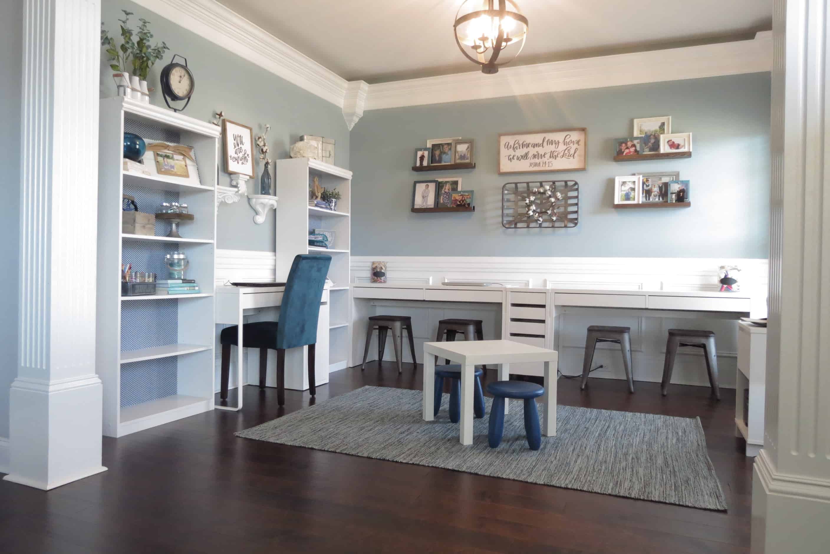 Create a Multifunctional Office Space in an Unused Dining Room