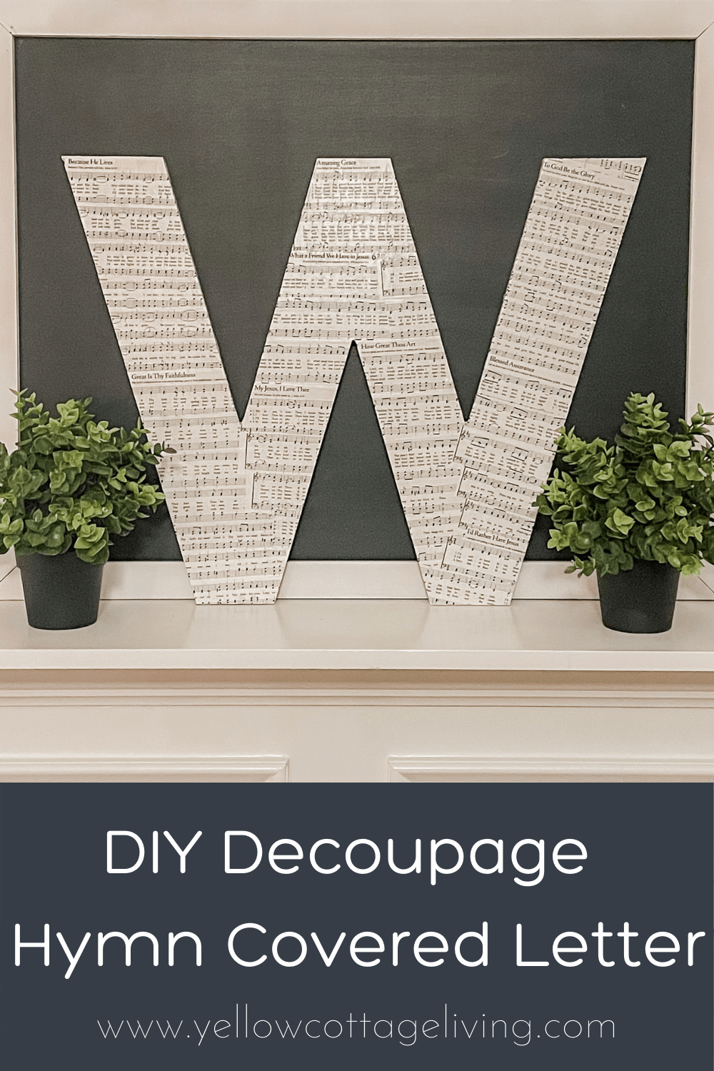 Unique Music Covered Monogram Wall Decor