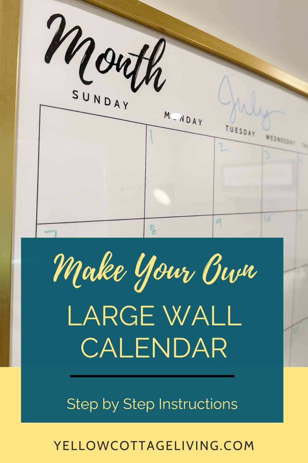 Stupid Simple DIY Wall Calendar Anyone Can Make