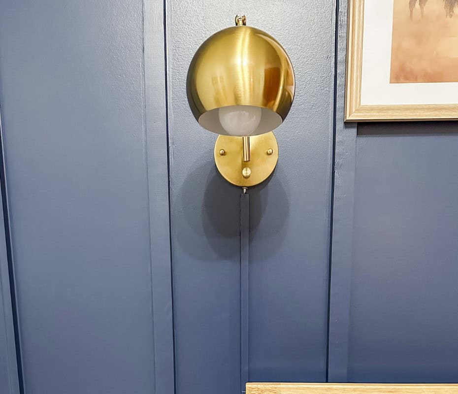 Affordable Way to Cover Light Cords on a Wall